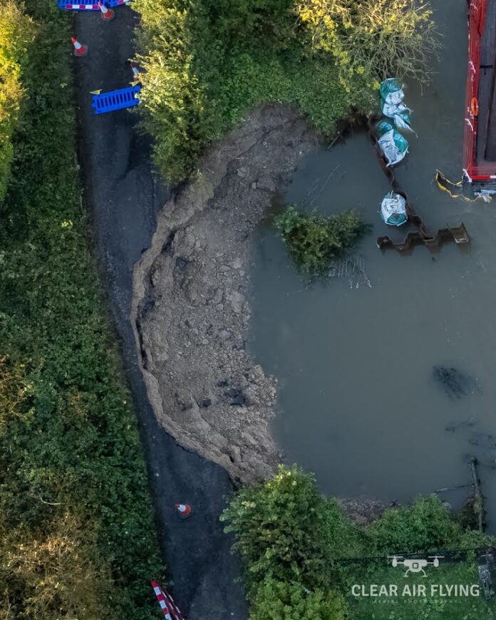 River bank collapse at Brede Sluice | Rye News
