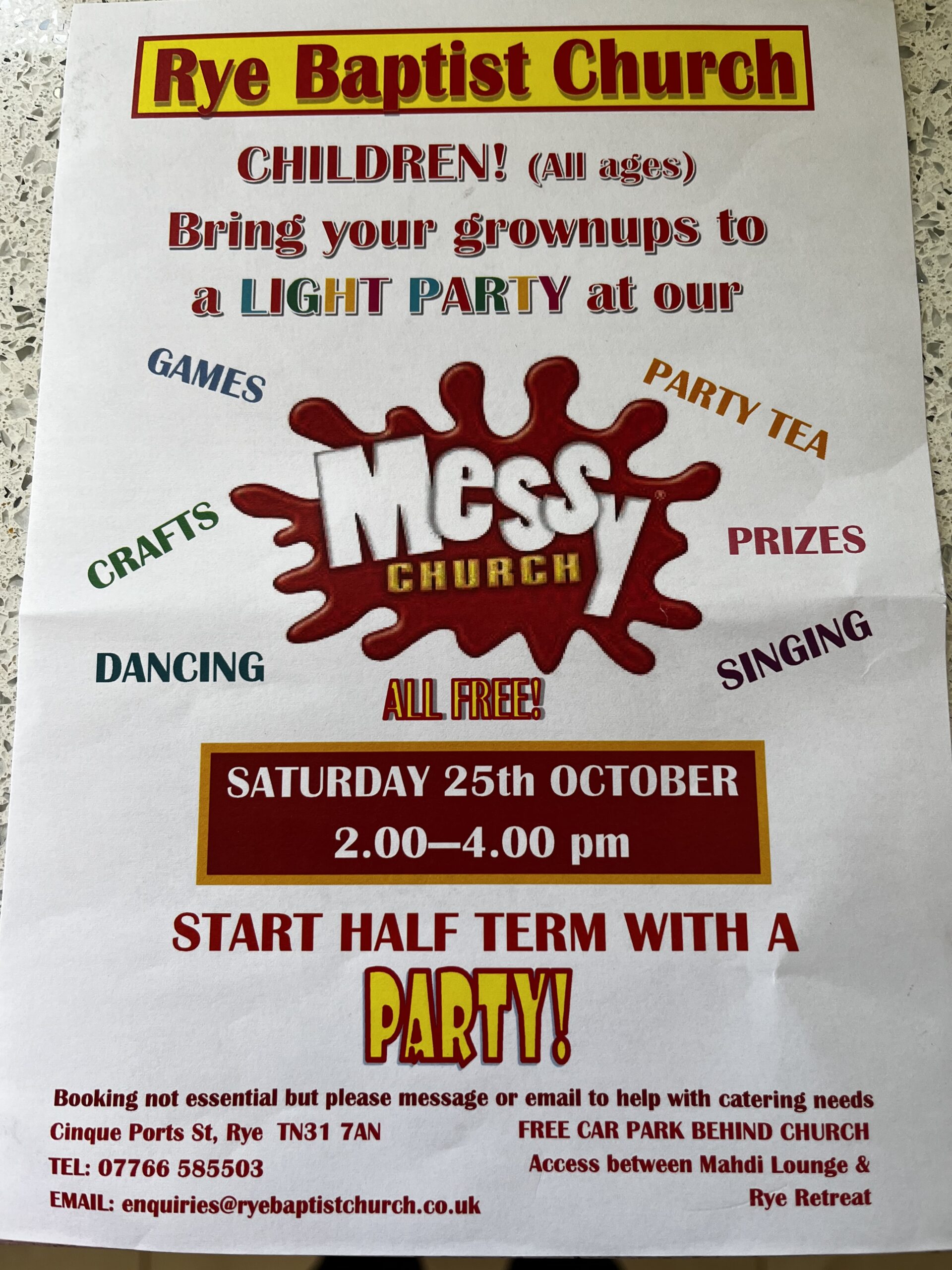 Messy Church Light Party | Rye News